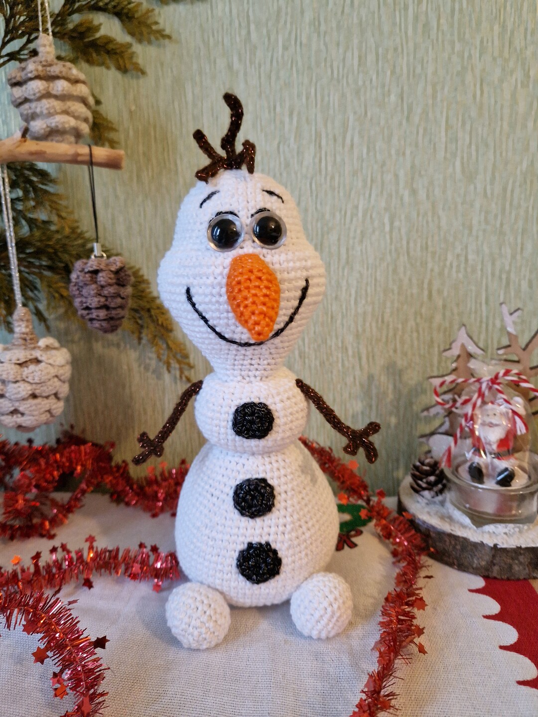 Snowman Olaf “frozen”, 22 Cm High, Amigurumi, Crochet Toy, Gift ...