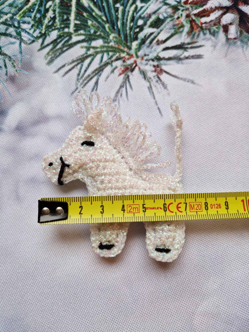 Horse 2026 Year Symbol Approx. 7 Cm, Crocheted, Bag Charm, Car Rearview ...