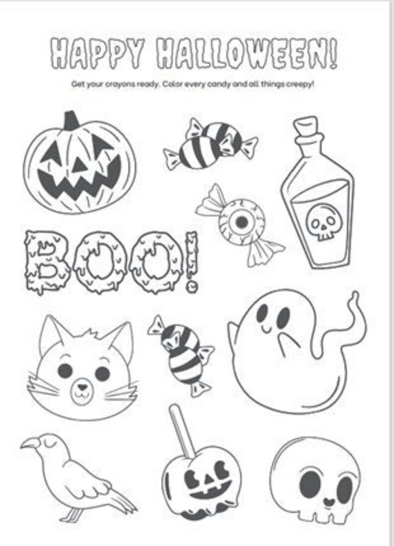 Children s Halloween Colouring Sheet Etsy children-s-halloween-colouring-sheet-etsy