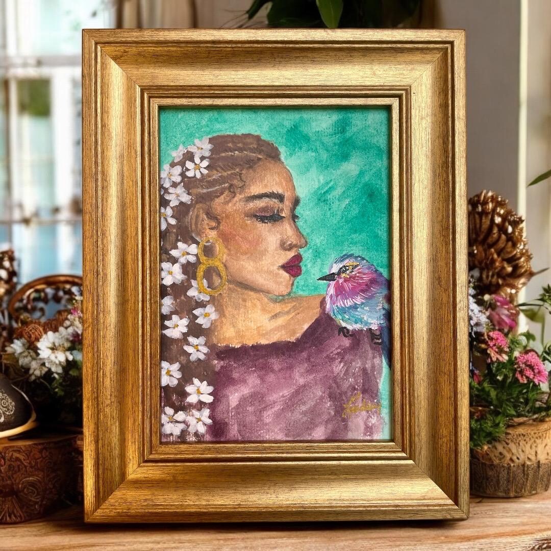 Zahra – Original Watercolor Portrait of Swahili Woman | 7x9” Framed ...