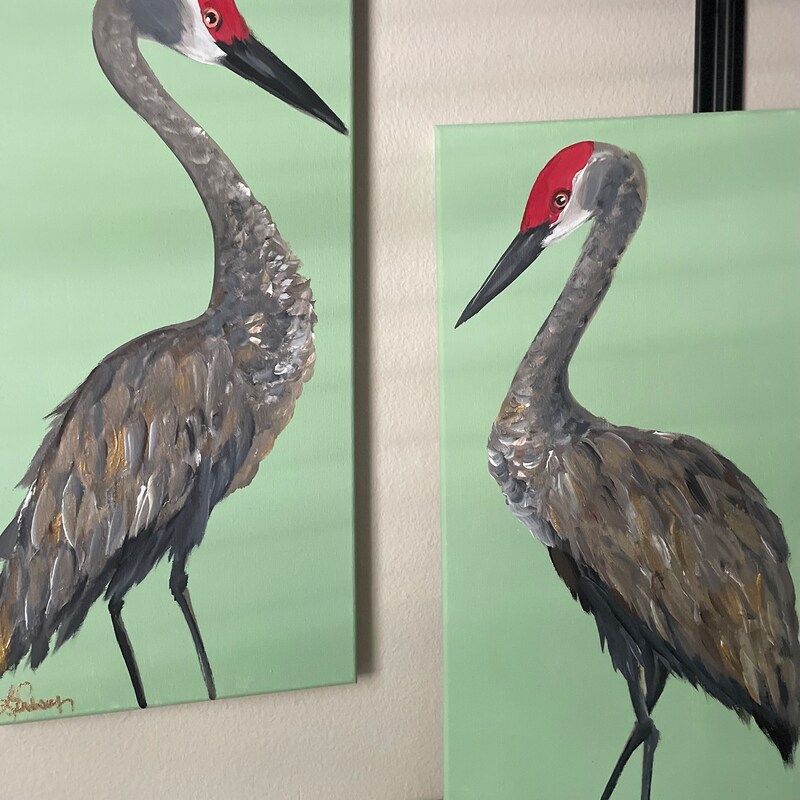 Crane Art - Etsy