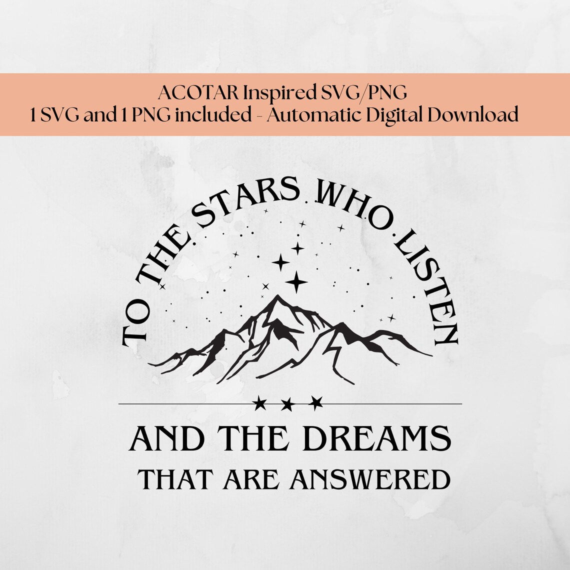 ACOTAR to the Stars SVG: Feyre Acheron Design (digital Download) - Etsy