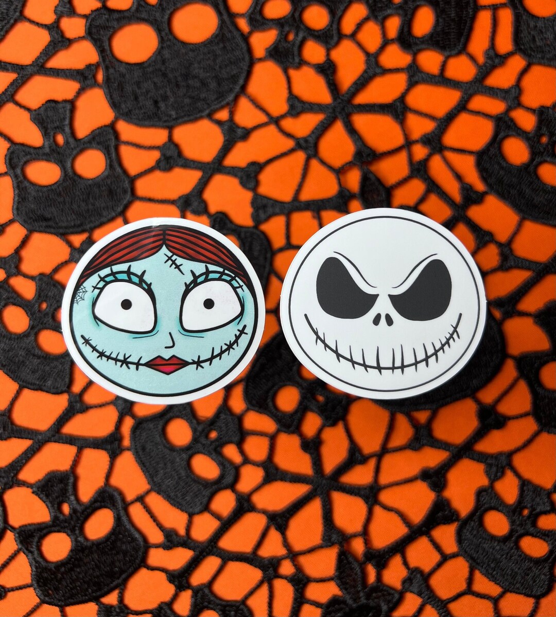 Inspired by Nightmare Before Christmas Jack & Sally Vinyl Stickers ...