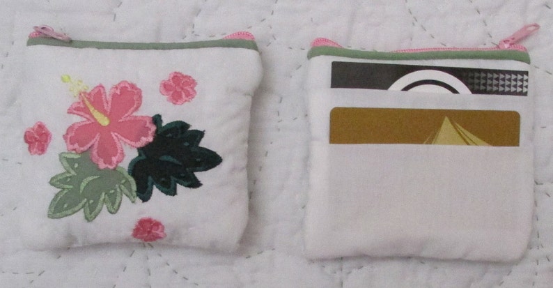 Hawaiian Quilt Square Coin Purse With 2 Card Holder - Etsy