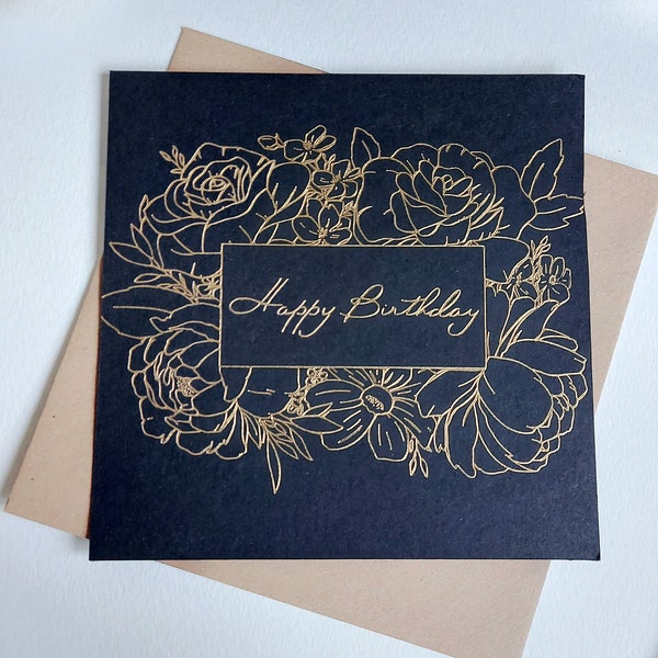 Gold Foil Card - Etsy