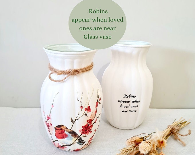 In Memory Of, Robin Greeting Card, A Visit From a Robin, Sympathy Card ...