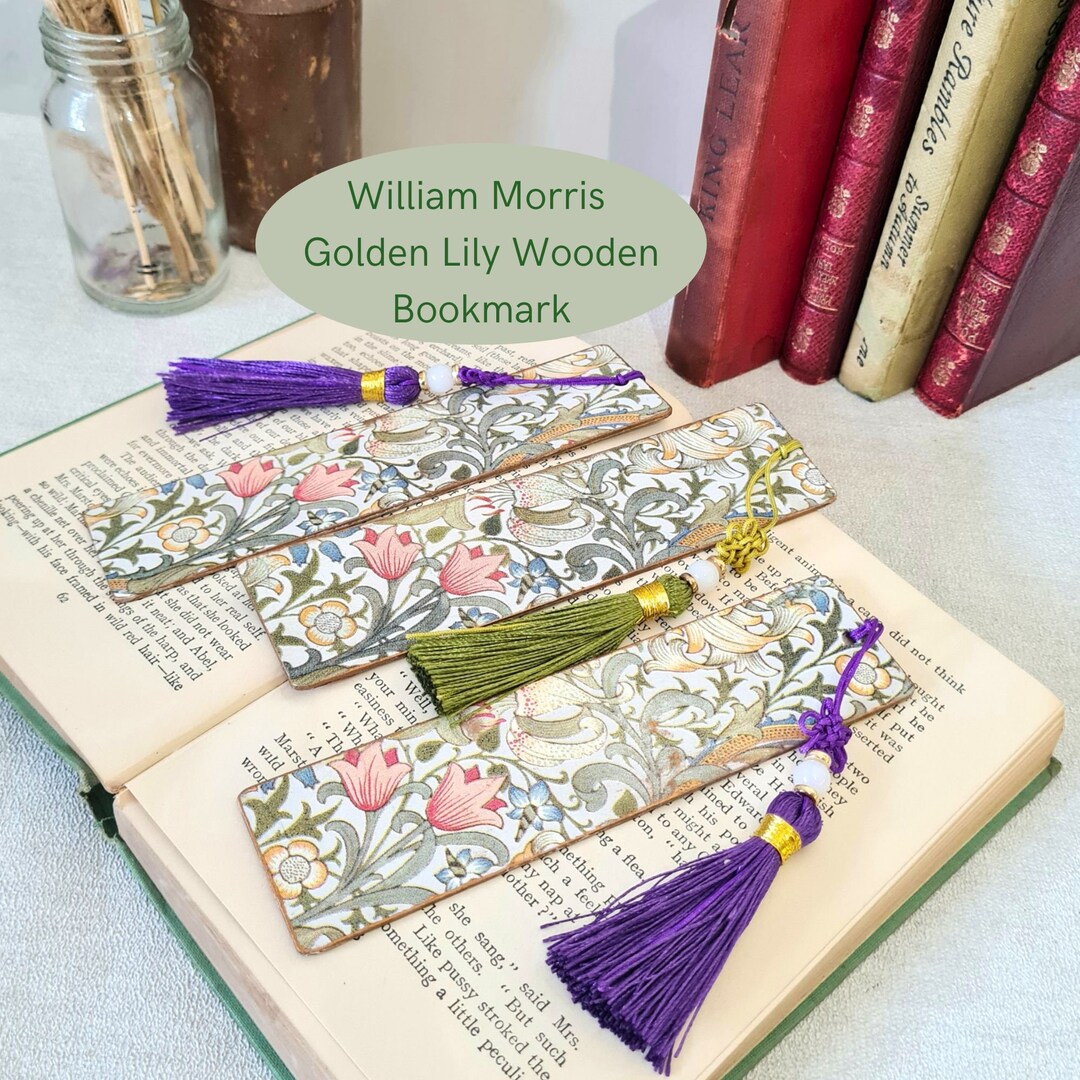 William Morris Floral Bookmark, Wildflowers Bookmark, Pretty Book ...