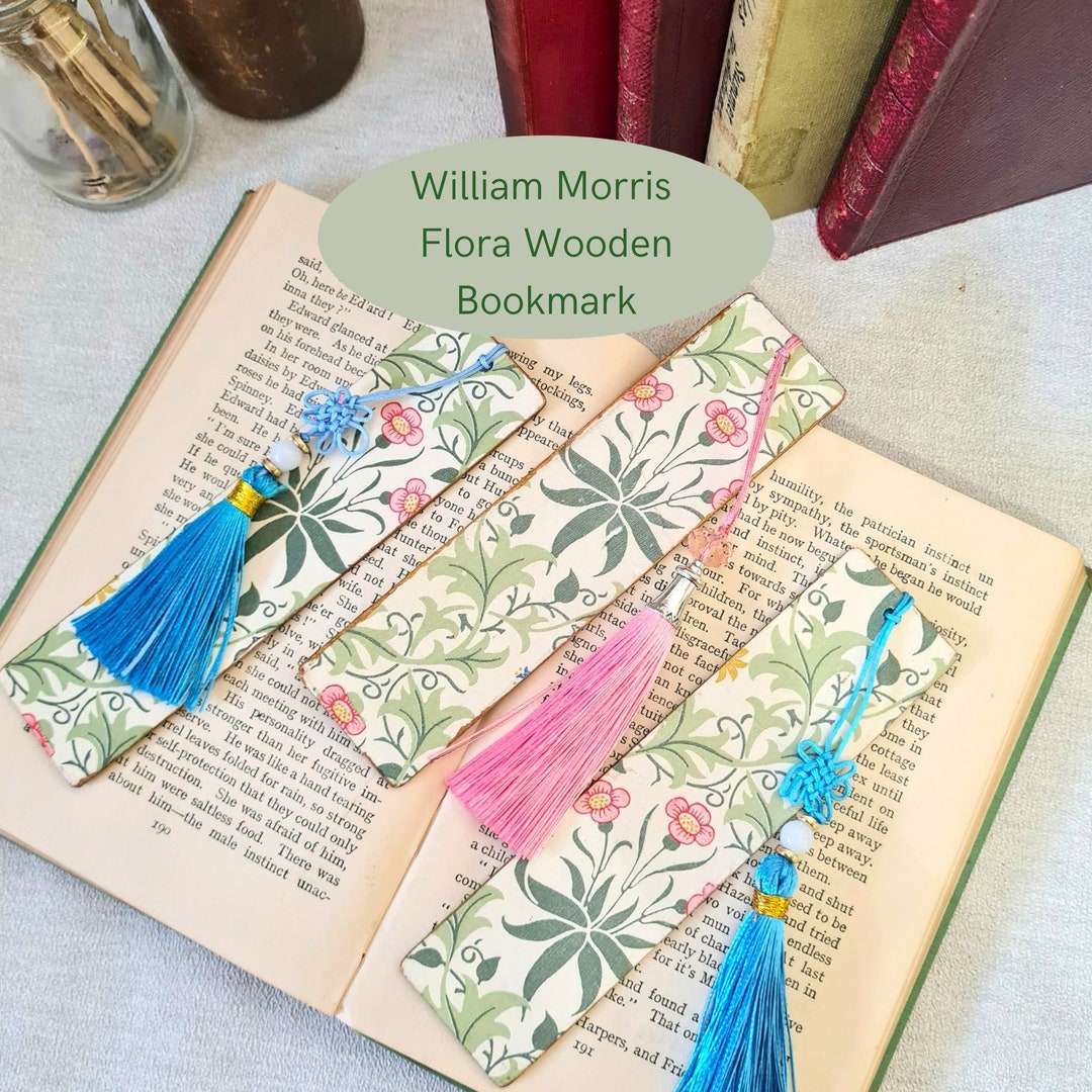 William Morris Floral Bookmark, Wildflowers Bookmark, Pretty Book ...