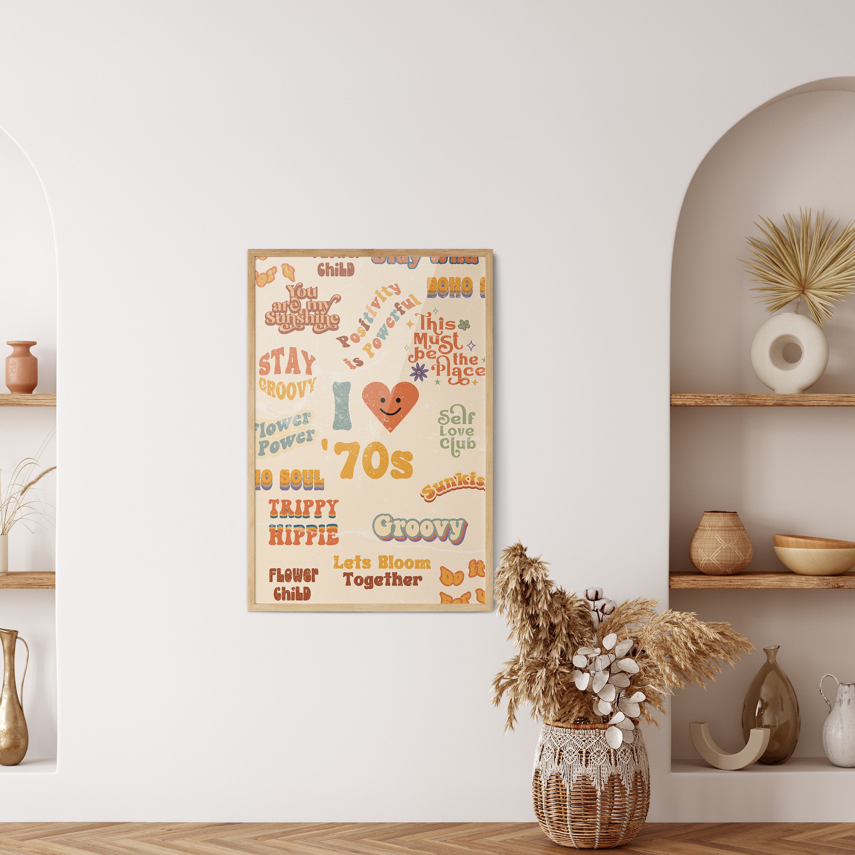70s Quotes Wall Art I Love 70s Wall Decor Hippie Print - Etsy