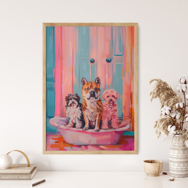 Colorful Dogs - Etsy