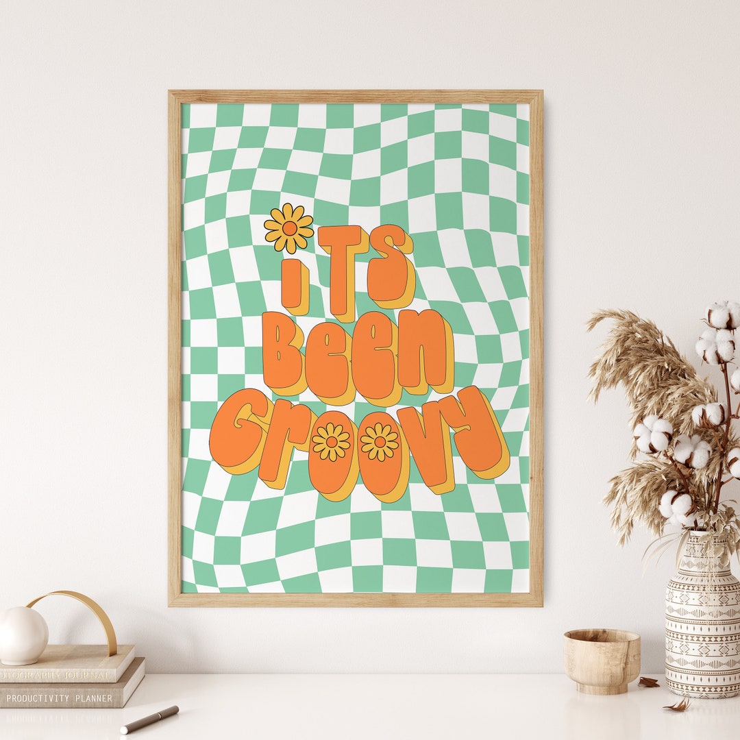 Its Been Groovy Wall Art Print, 70s Groovy Wall Hanging, Retro Color ...