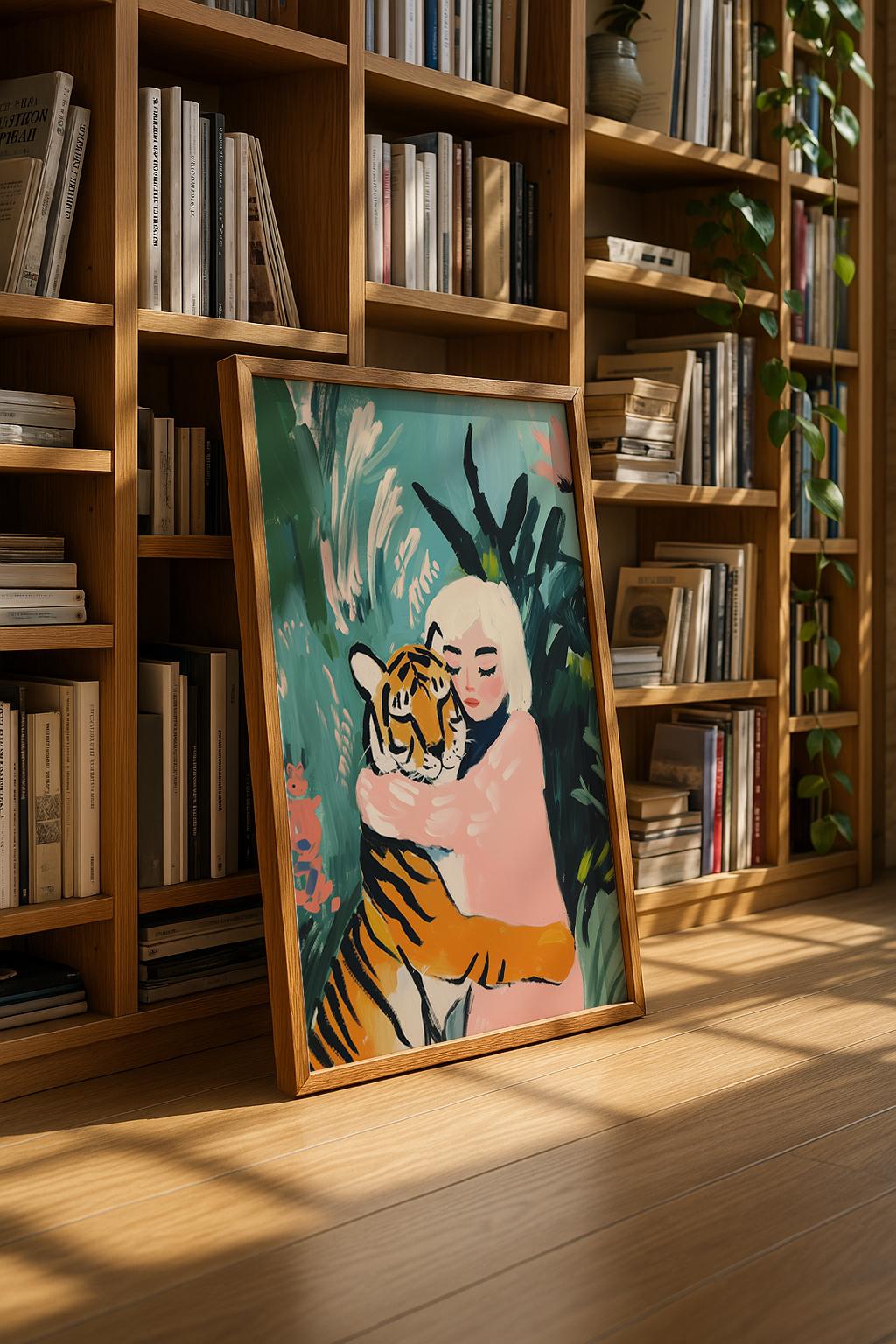 Library Poster Mockup, 2x3 Ratio PSD Mockup, Wooden Vertical Frame ...