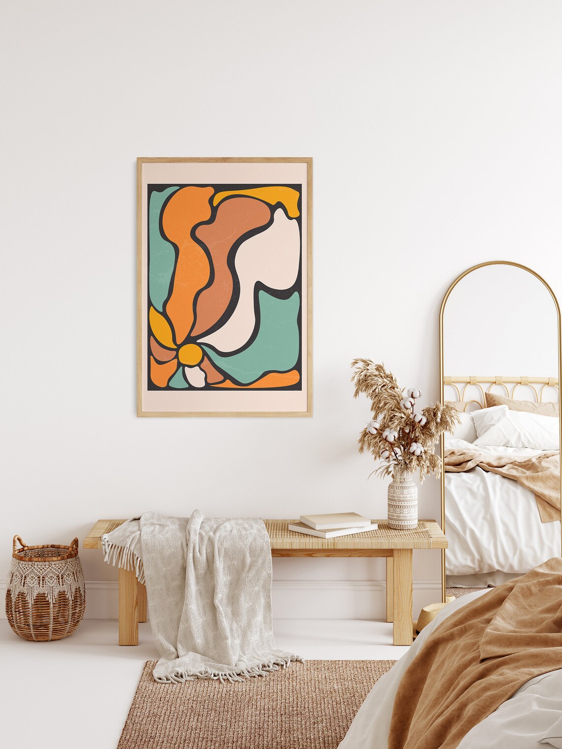 70s Wall Art Print Abstract Retro Poster Printable Wall Art - Etsy