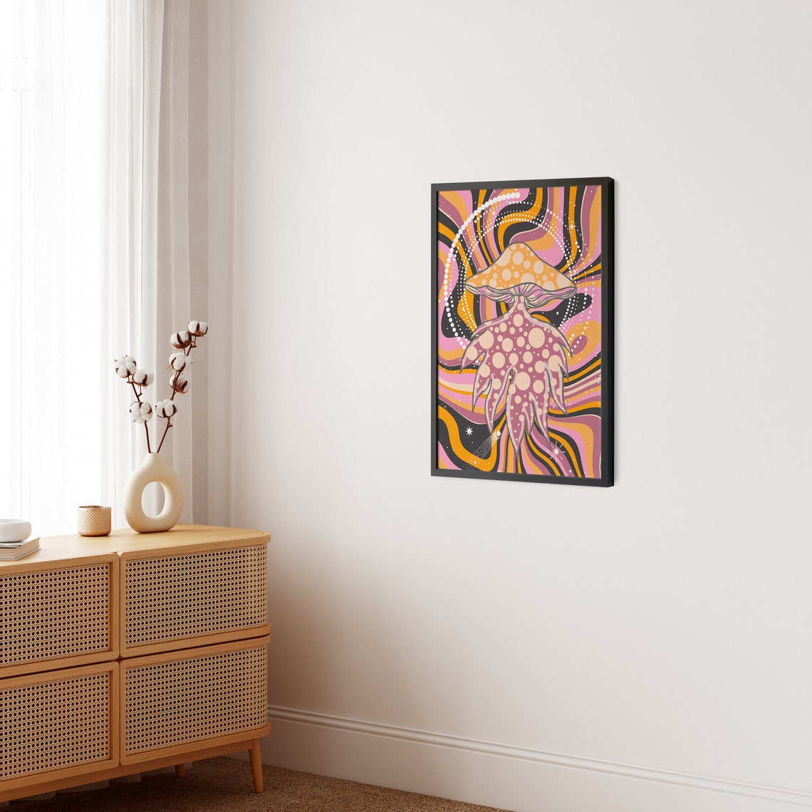 Psychedelic Art Print 70s Wall Art Groovy Art Poster - Etsy