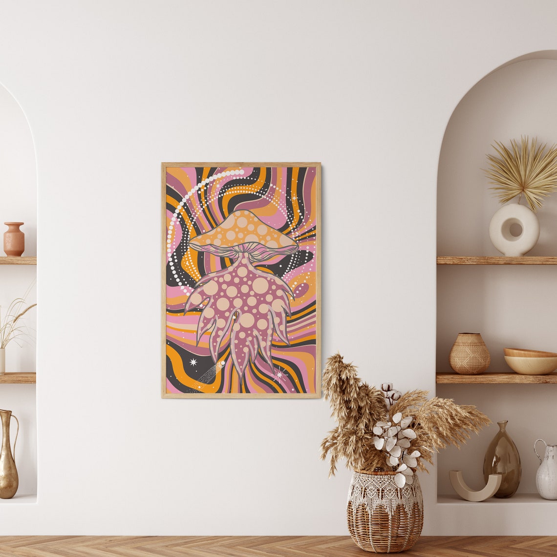 Psychedelic Art Print 70s Wall Art Groovy Art Poster - Etsy