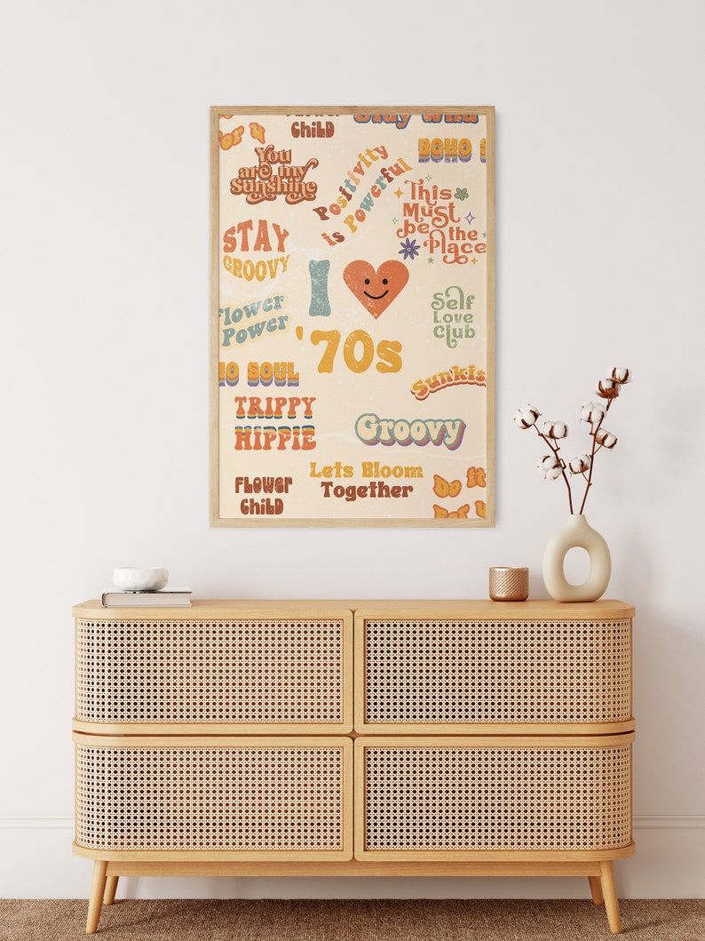 70s Quotes Wall Art I Love 70s Wall Decor Hippie Print - Etsy