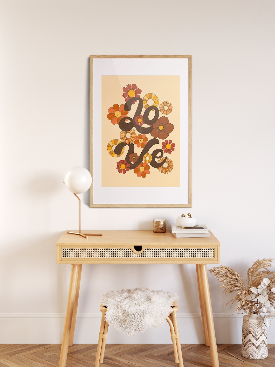 70s Wall Art Retro Colorful Art Print Flower Child Hippie | Etsy
