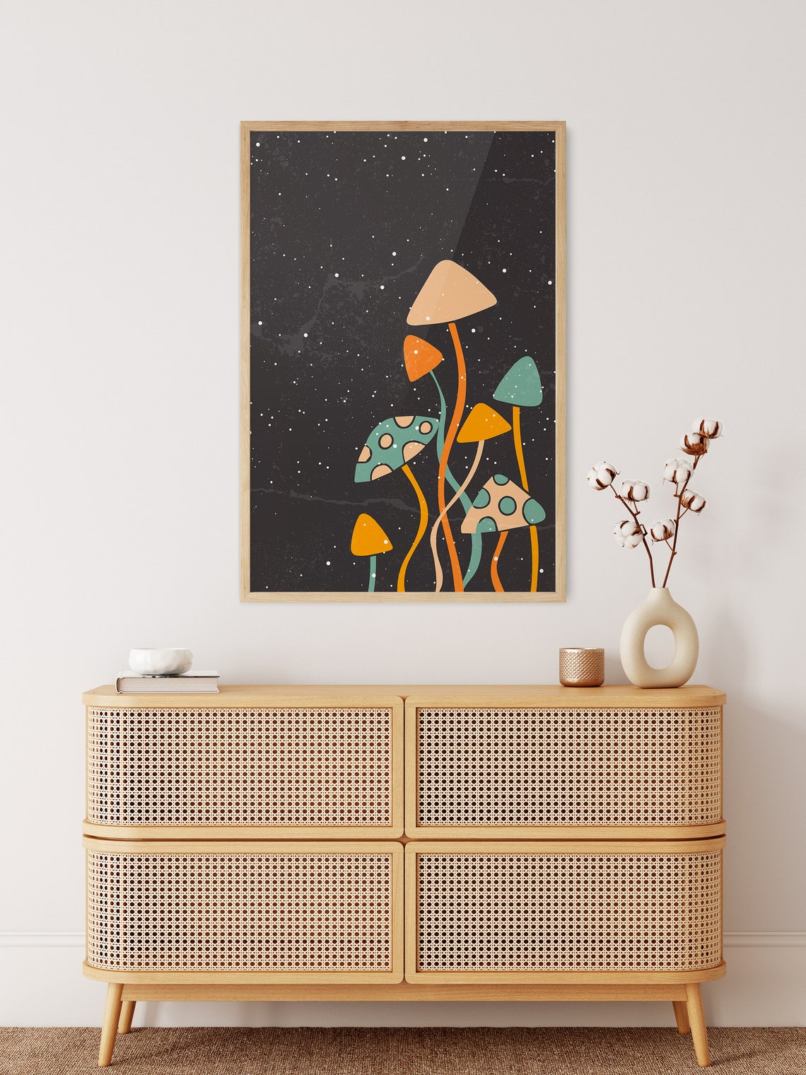 70s Mushroom Wall Art Psychedelic Poster Abstract Print - Etsy