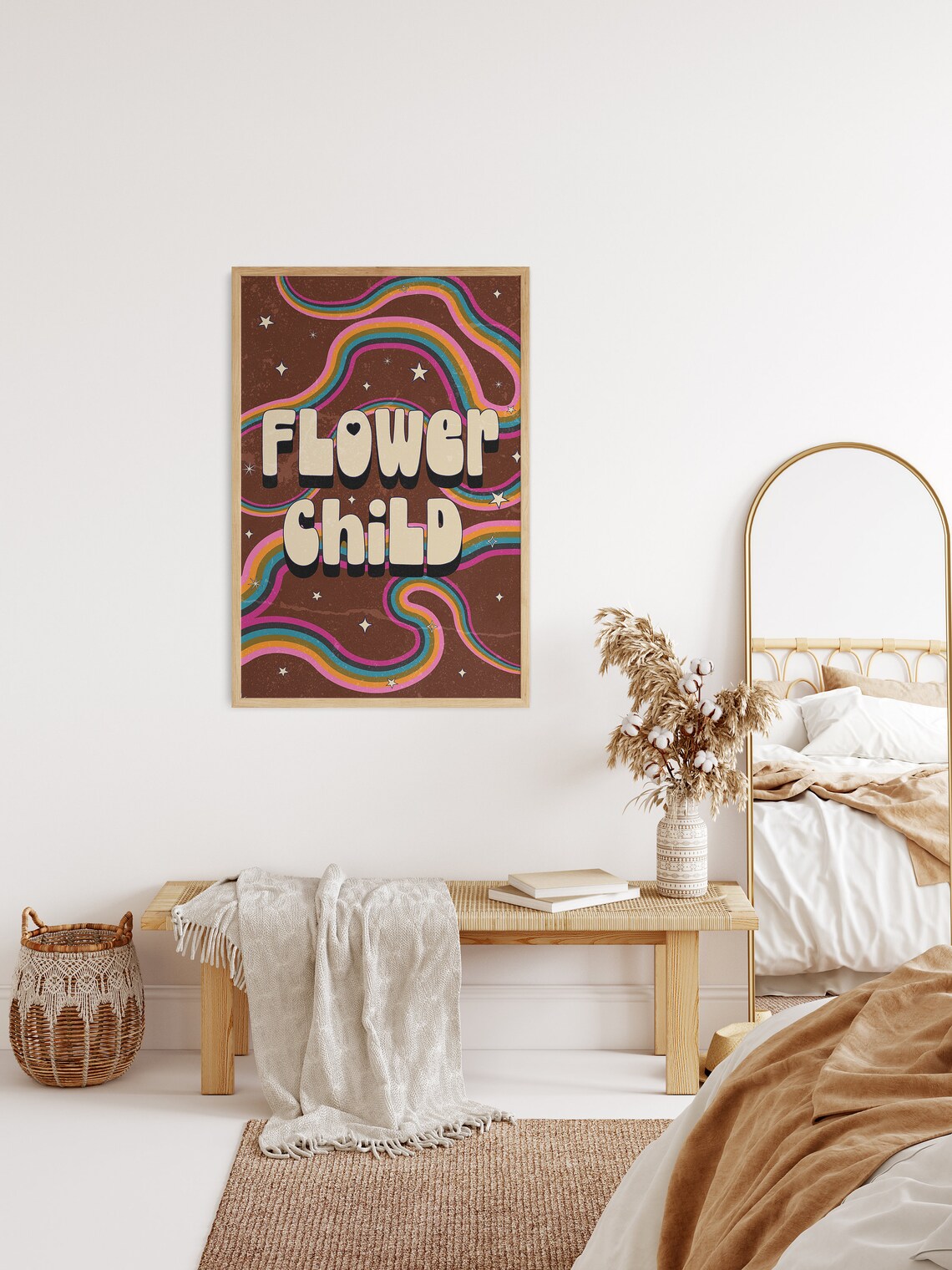 Flower Child Wall Art Hippie Poster Psychedelic Art Print - Etsy