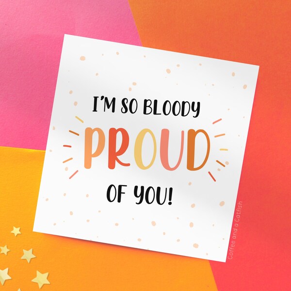 Super Proud Card - Etsy