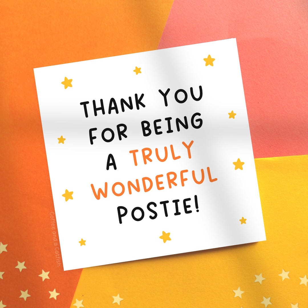 Thank You Card for Postie | Thank You Postman Postwoman, Christmas Card ...