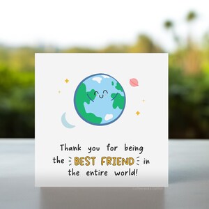 Best Friend in the World Card | to My Best Friend Card, Thank You Card ...