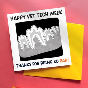 Rad Vet Tech Week Card | Cards for Vet Tech Week 2024, Vet Tech ...