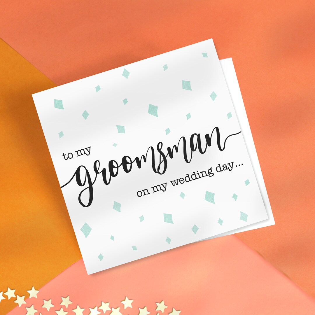 Groomsmen Thank You Card | Groomsman Card, for Groomsman, Thank You for ...