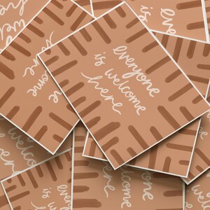 Everyone is Welcome Here Print | Boho Wall Art Print, Cosy Brown Wall ...