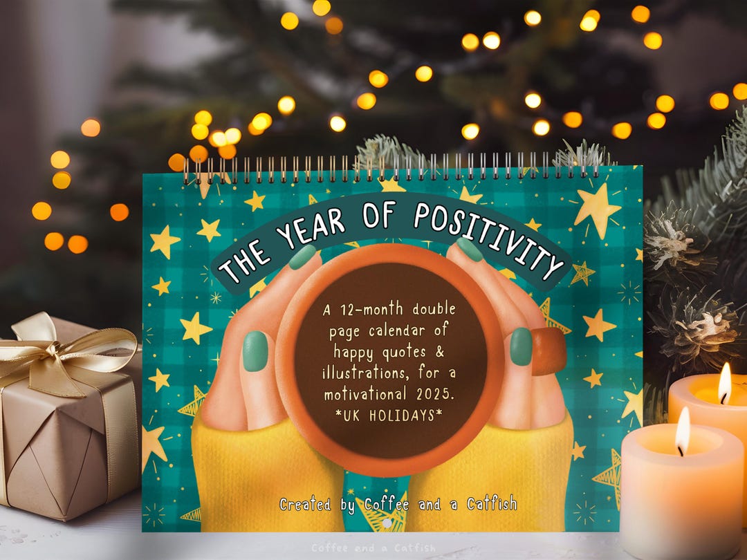Positivity Calendar 2025 | Secret Santa Gift Idea, Double Page Positive ...