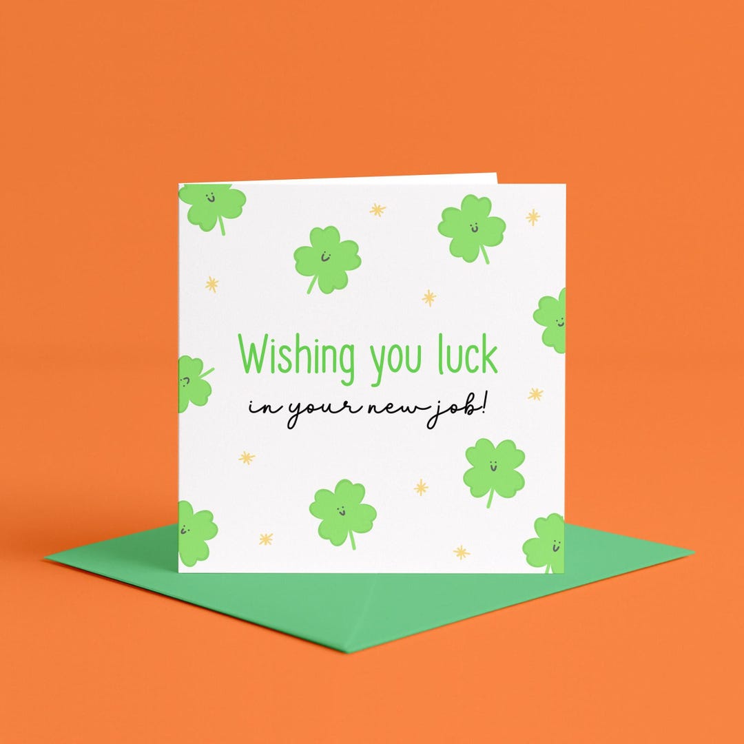 New Job Card | Congratulations on Your New Position, Good Luck on Your ...