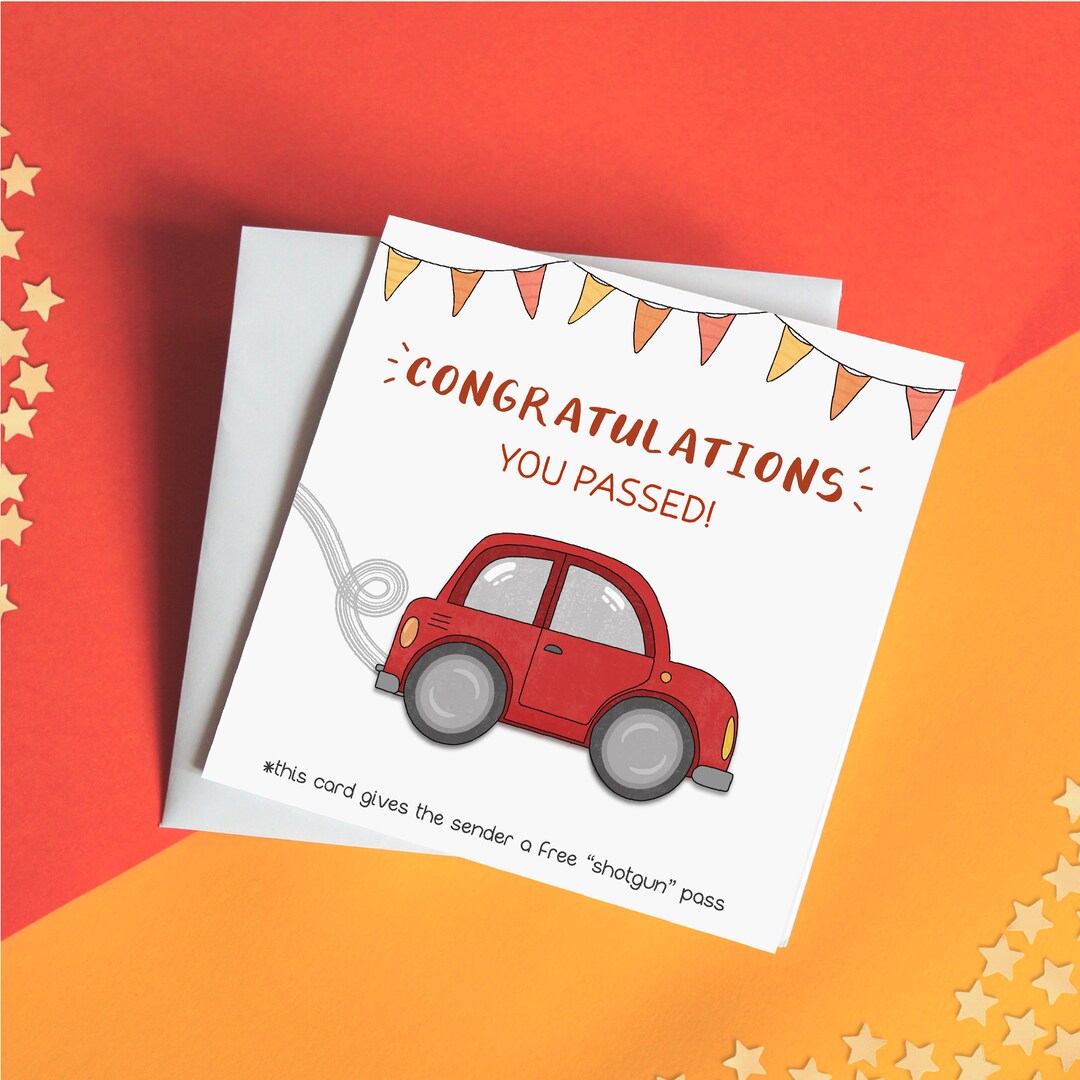 Driving Test Pass | Congratulations New Driver, Funny Driving Test Card ...