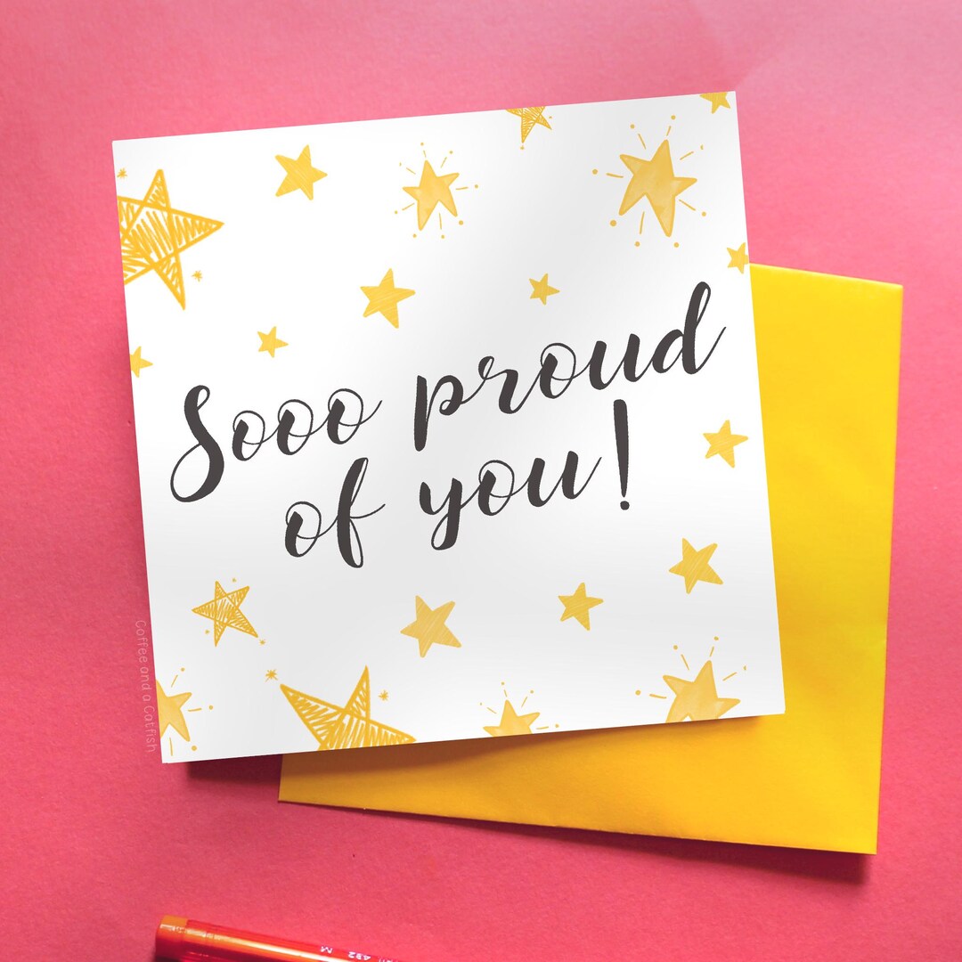 So Proud of You Card | Proud of You Cards, Well Done Cards, You Are a Star Card, Proud of All ...
