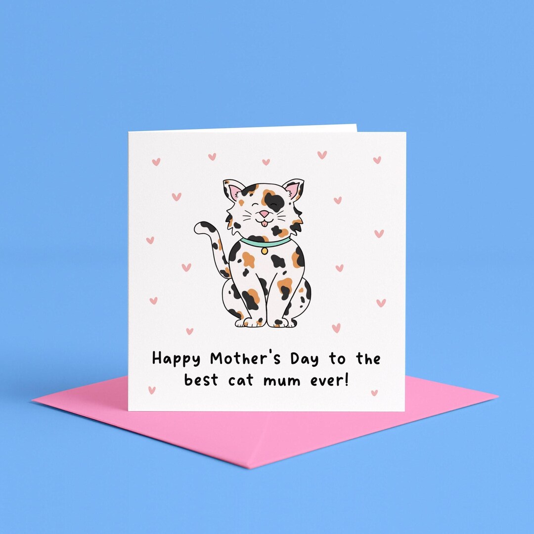 Best Cat Mum Happy Mother's Day Card | to Mum From the Cat, Mothers Day ...