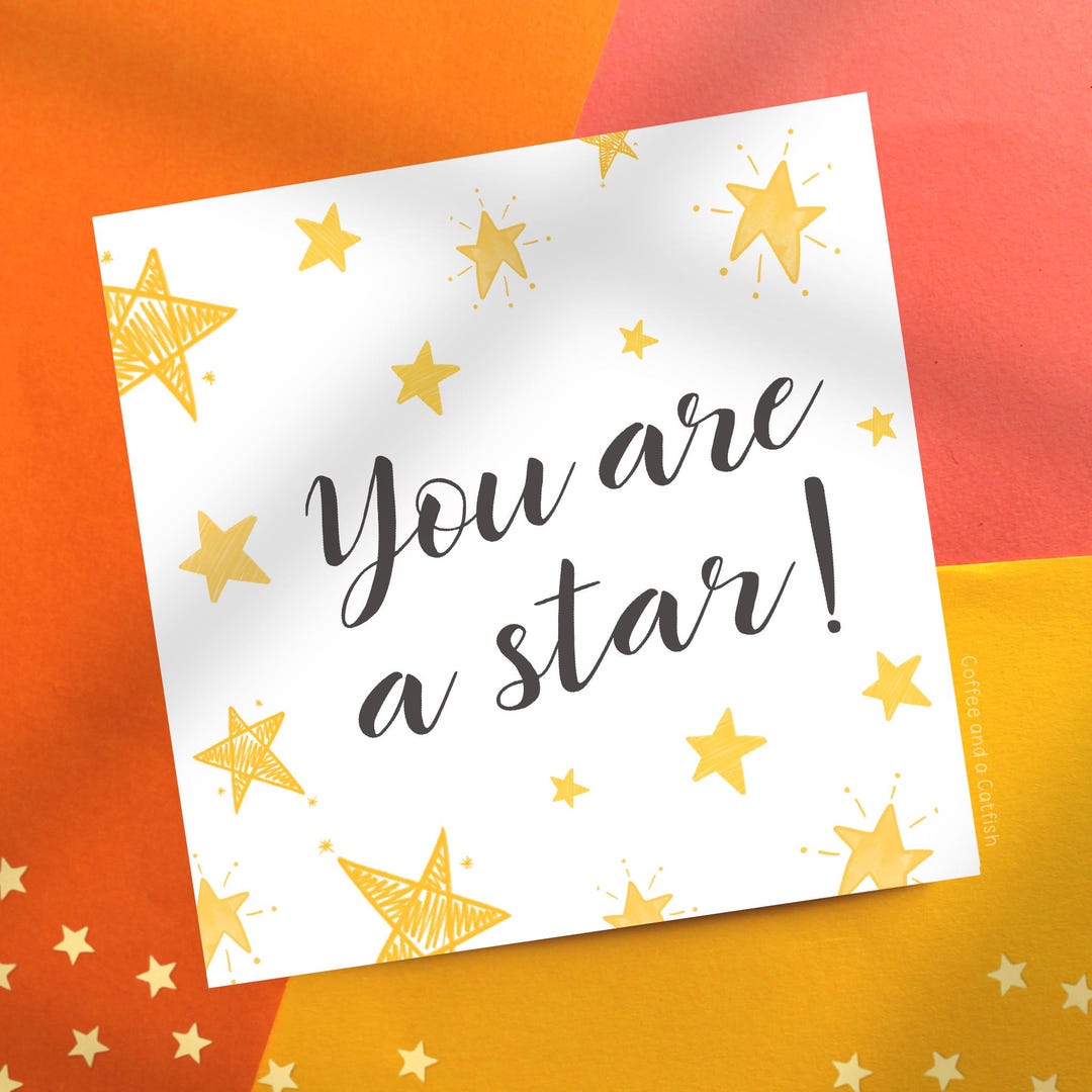 You Are A Star Card | Thank You so Much Card, You Are Amazing ...
