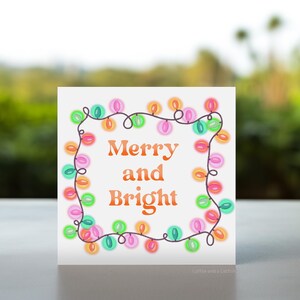 Merry and Bright Christmas Card | Cute Illustrated Christmas Card ...