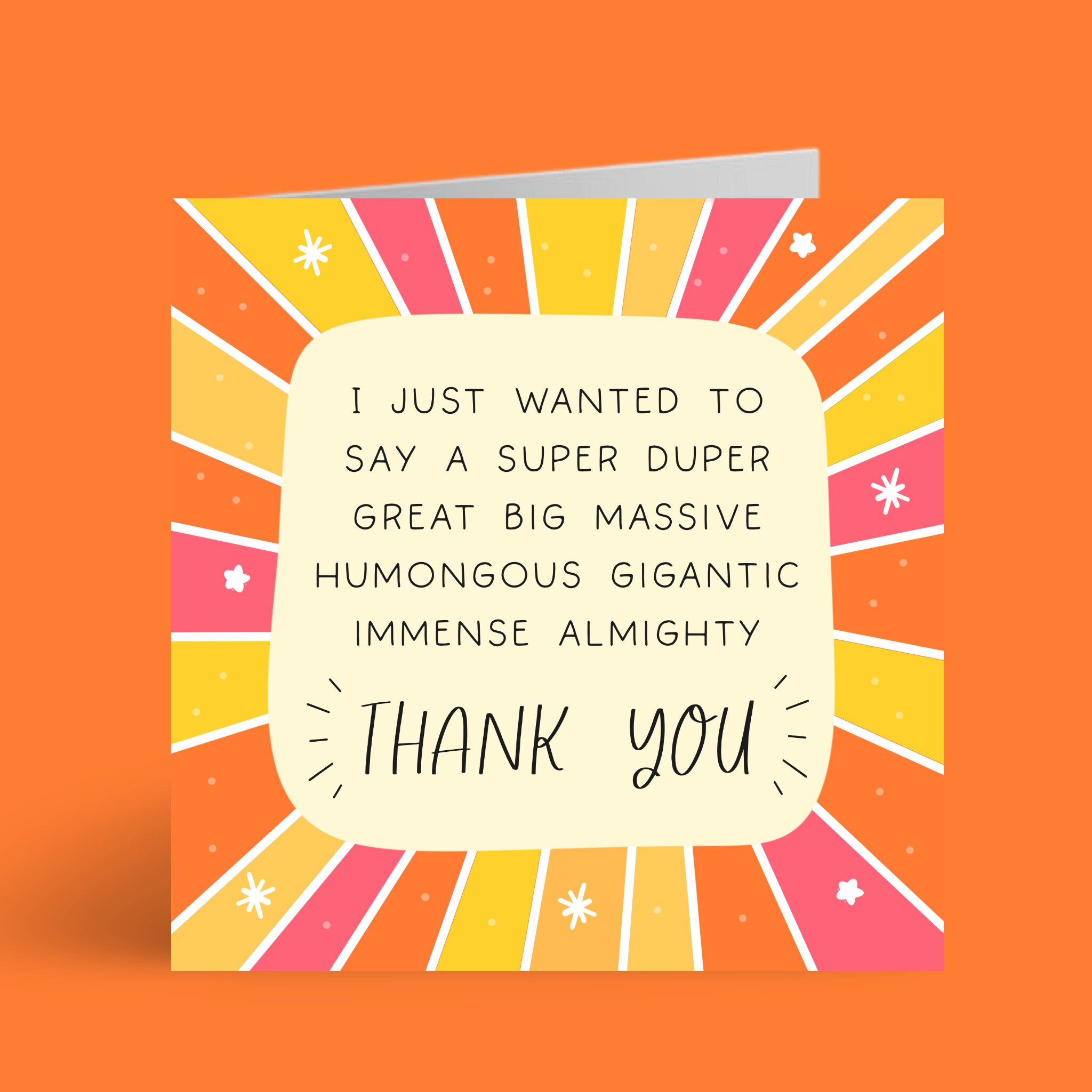 A Massive Thank You Card Thank You so Much Cards, I Really Appreciate ...