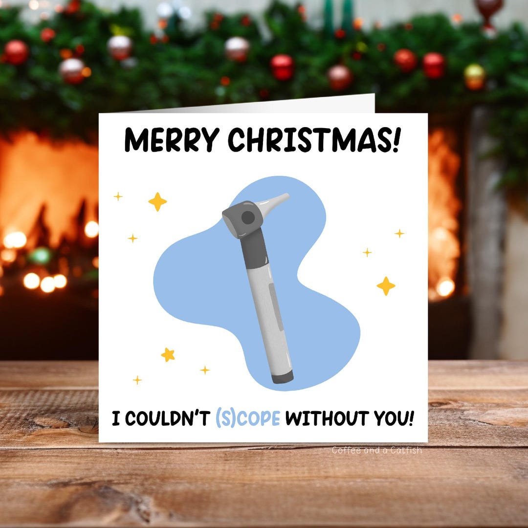 Funny Medical Christmas Cards | Otoscope Christmas Card, Doctor ...
