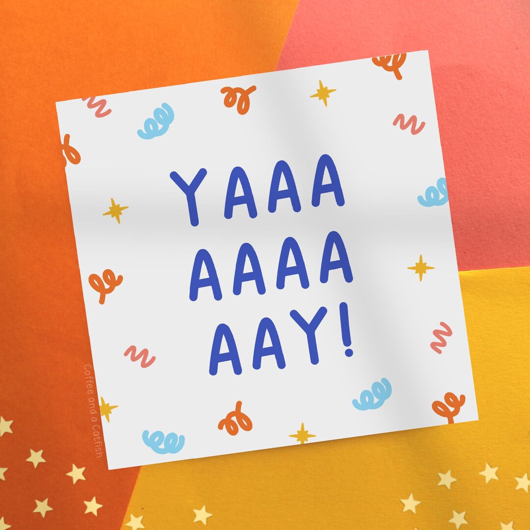 Simple Yay Card | Simple Well Done Card, Simple Proud of You Card ...