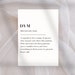 DVM Definition Print | Veterinarian Definition Print, DVM Gift, Thank ...