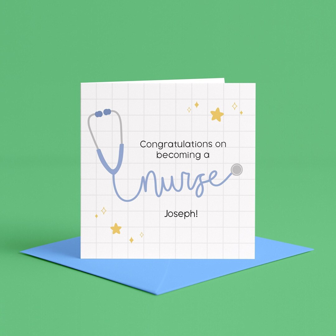 Personalised Card for New Nurse | Nurse Graduation Gift, Qualified ...