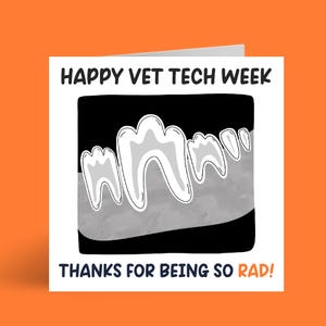 Rad Vet Tech Week Card | Cards for Vet Tech Week 2024, Vet Tech ...