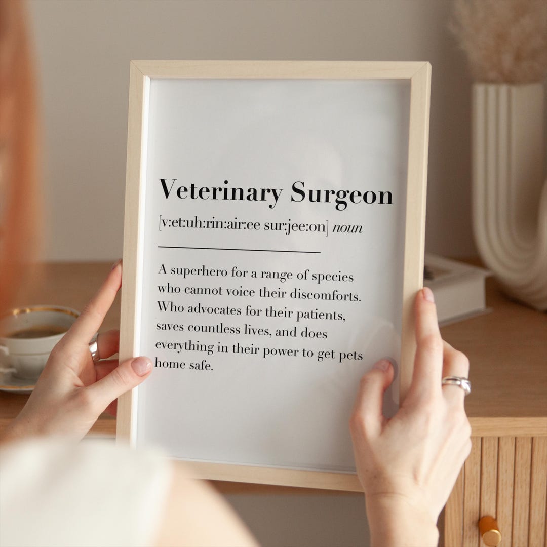 Veterinary Surgeon Definition Print | Veterinarian Definition Print ...