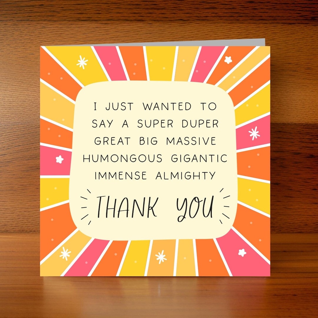 A Massive Thank You Card | Thank You so Much Cards, I Really Appreciate ...