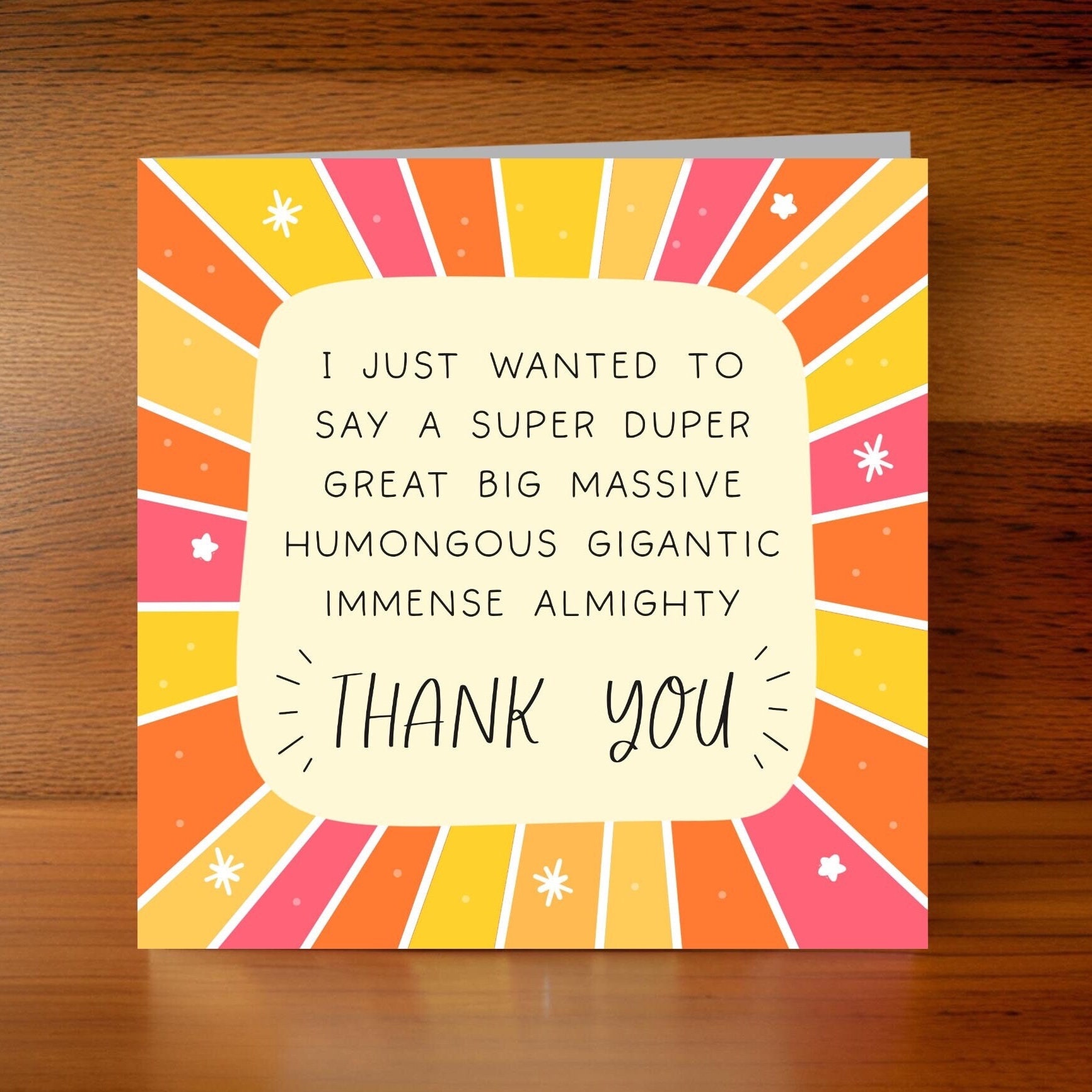 A Massive Thank You Card Thank You so Much Cards, I Really Appreciate ...