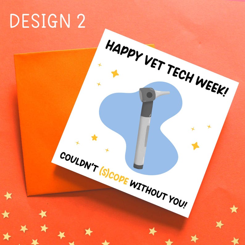 Vet Tech Week Cards, Funny Vet Tech Week 5x5" Thank You Cards ...