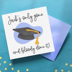 Personalised Uni Graduation Card for Him Well Done on Graduating Card ...