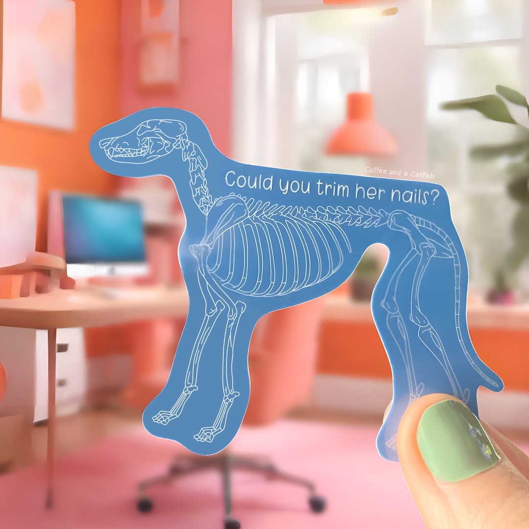 Emergency Nail Trim Sticker | Funny Vet Tech Stickers, Vet Med Stickers ...