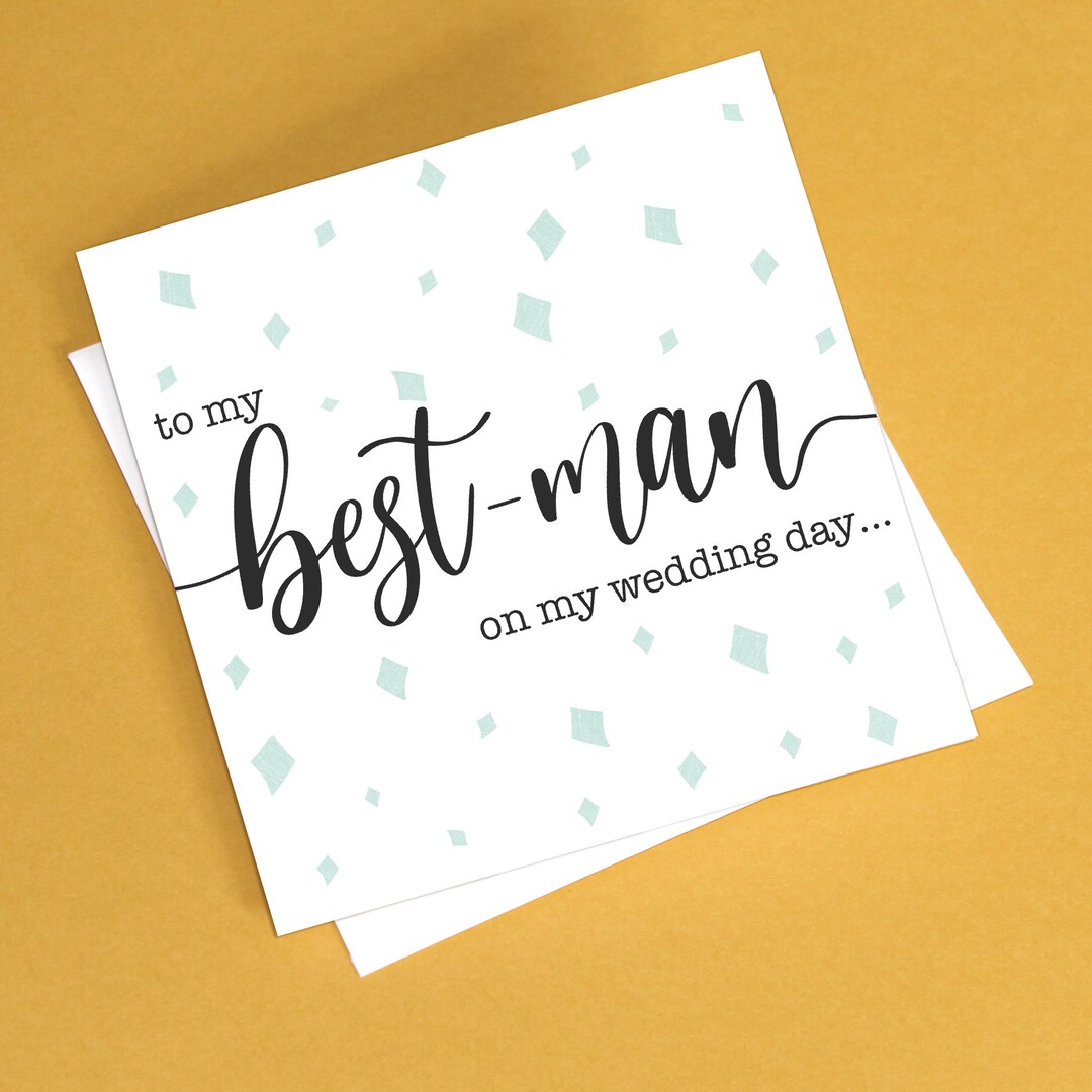 Best Man Card | Thank You Bestman Card, Card for Bestman, Groomsmen ...