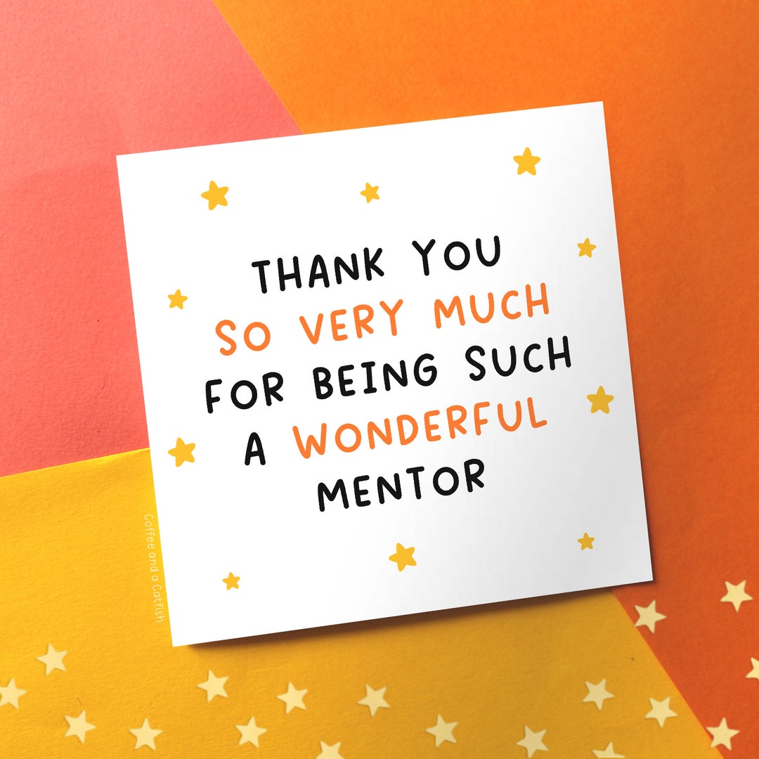 Thank You Mentor Card | Nursing Mentor Cards, Thank You Nurse Mentor ...